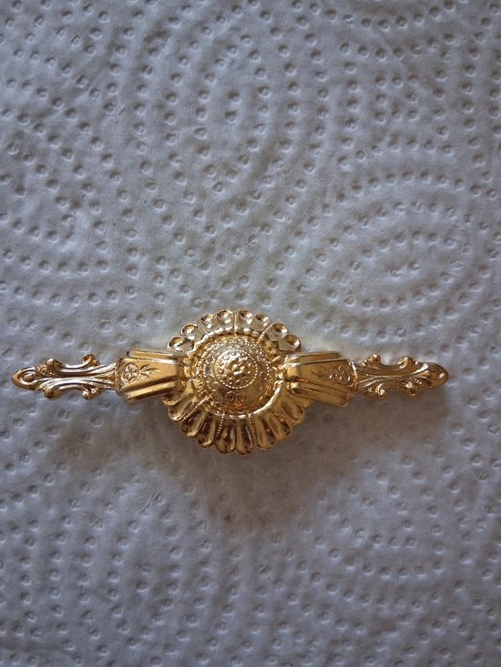 Art Deco | Accessories | Goldtone Decorative Hair Barrette With ...